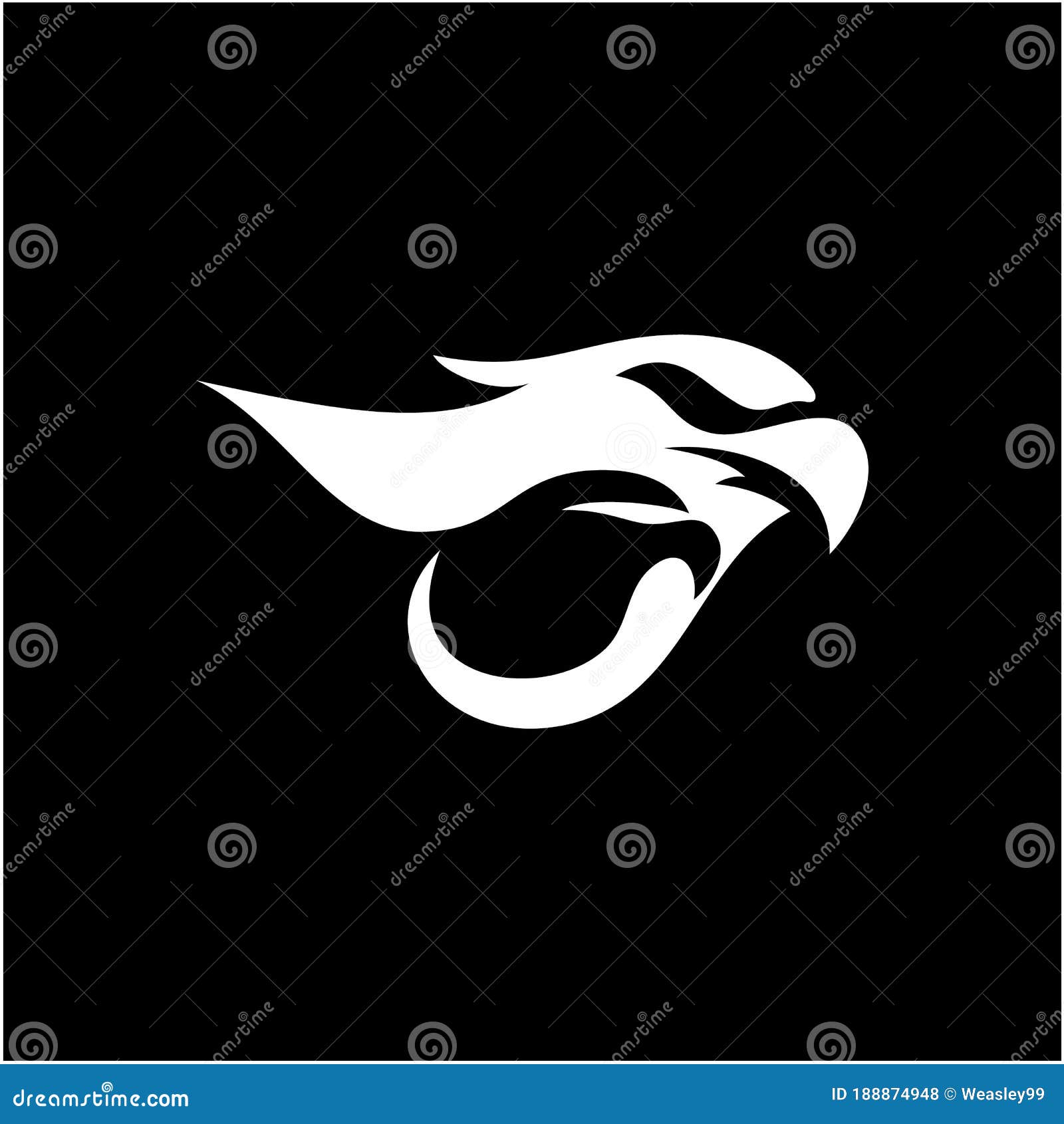 Negative Space Logo Design Concept of Eaglet in Eagle Head Stock Vector ...