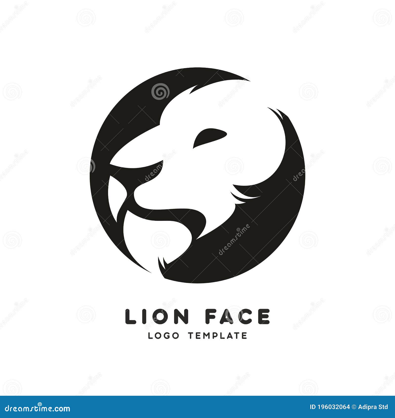 Negative Space Logo of Lion Vector Stock Vector - Illustration of icon ...