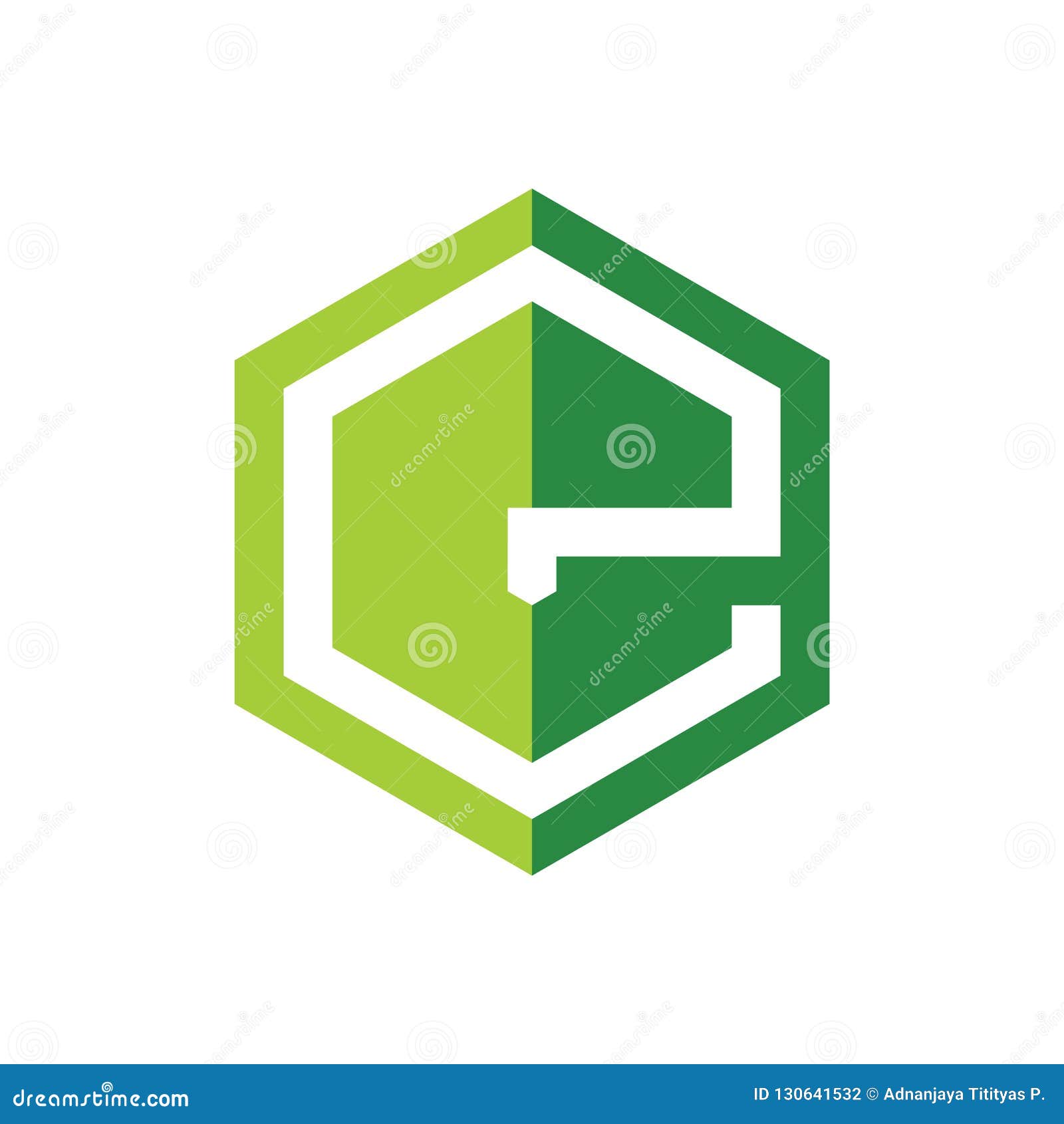 Letter e hexagonal logo stock vector. Illustration of hexagon - 130641532