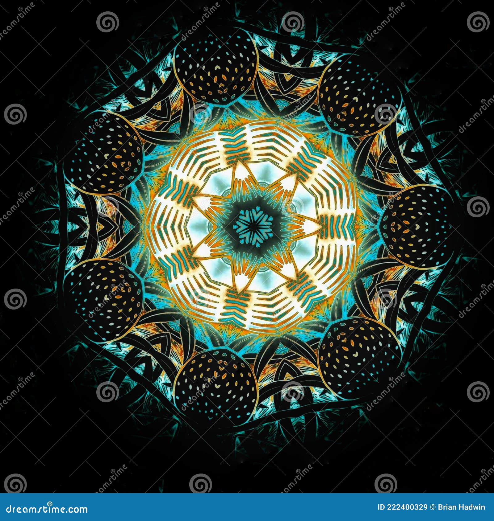 Negative space mandala art stock illustration. Illustration of light ...