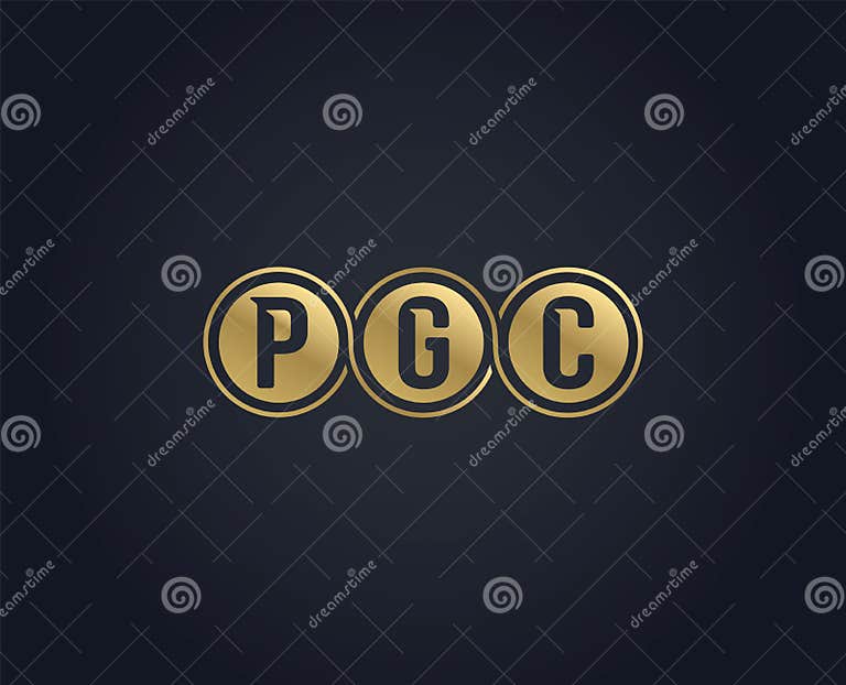 Negative Space Pgc Logo Design Vector Templates on White Backgrounds ...