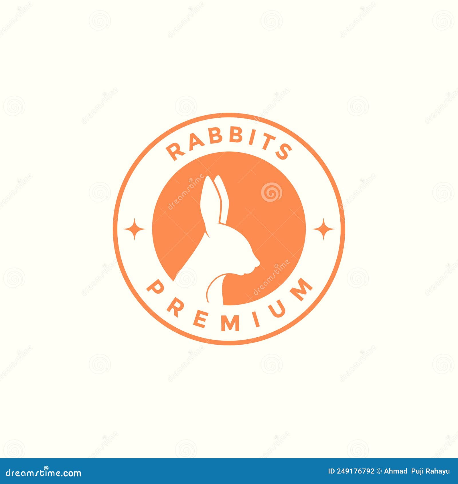 Negative Space Rabbit Badge Logo Design Vector Graphic Symbol Icon ...