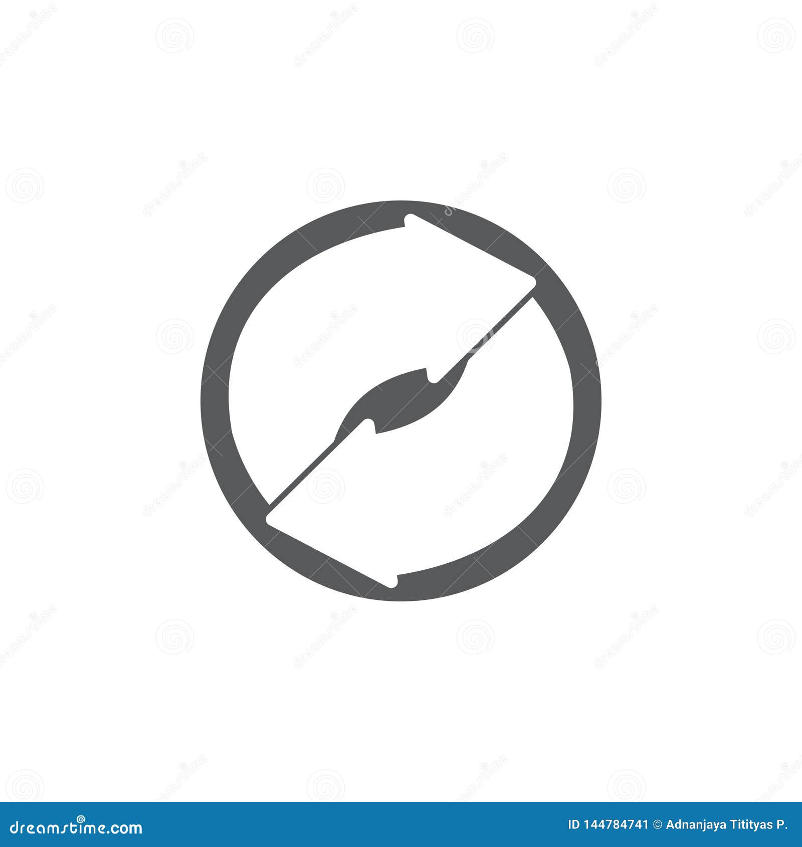 Negative Space Rotation Arrow Vector Stock Vector - Illustration of ...