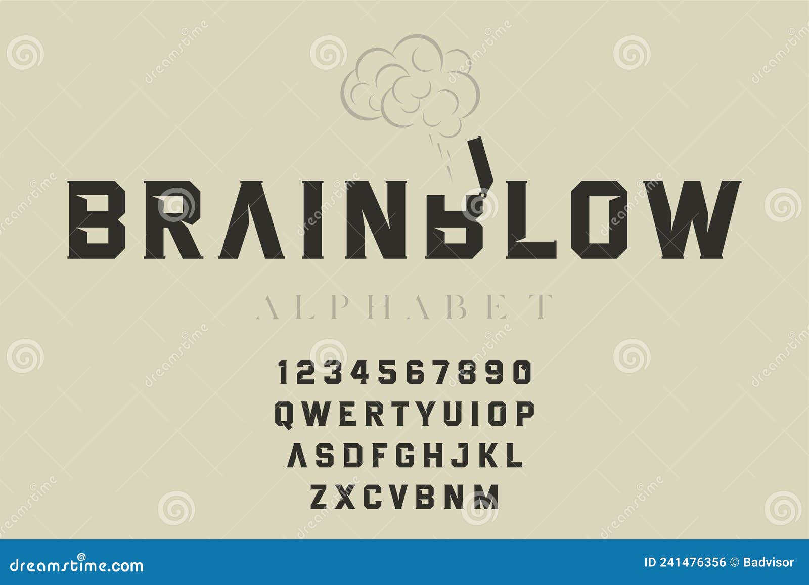 Negative Space Serif Alphabet. Vector Decorative Typography Stock ...