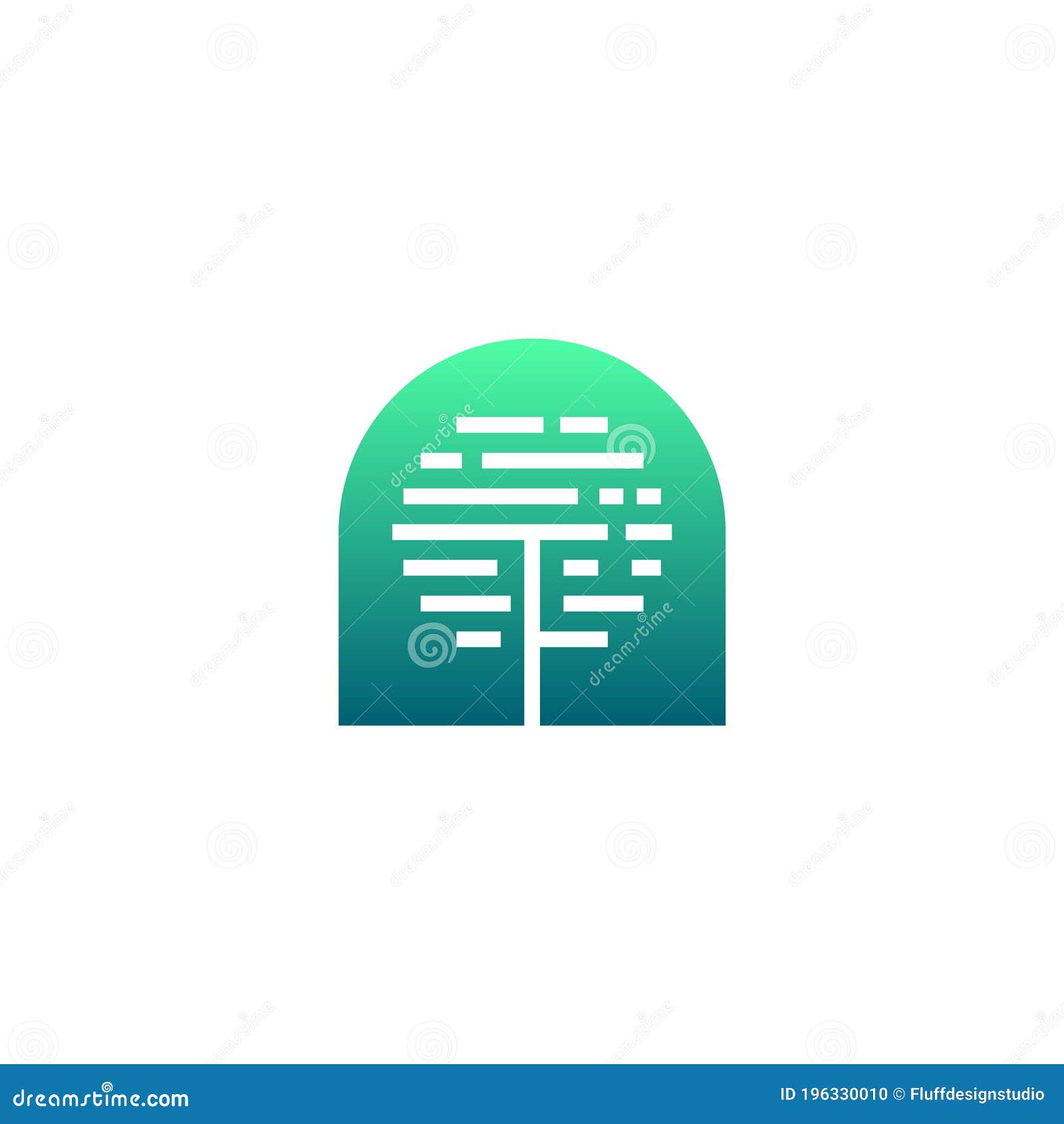 Negative Space Silhouette Geometric Tree Logo Stock Vector ...