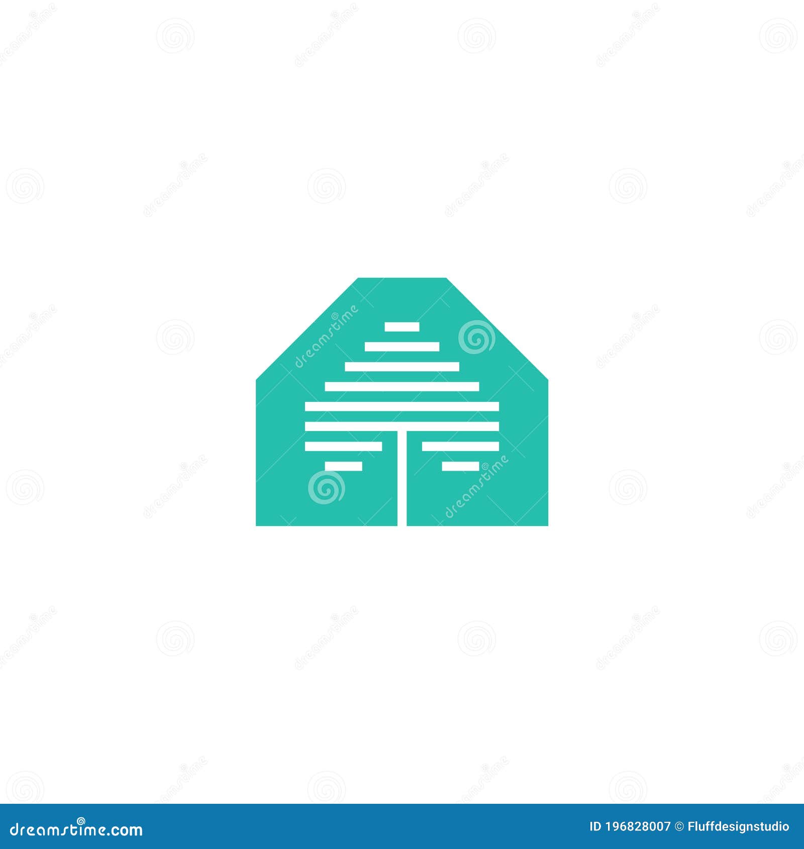 Negative Space Silhouette Geometric Tree Logo Stock Vector ...