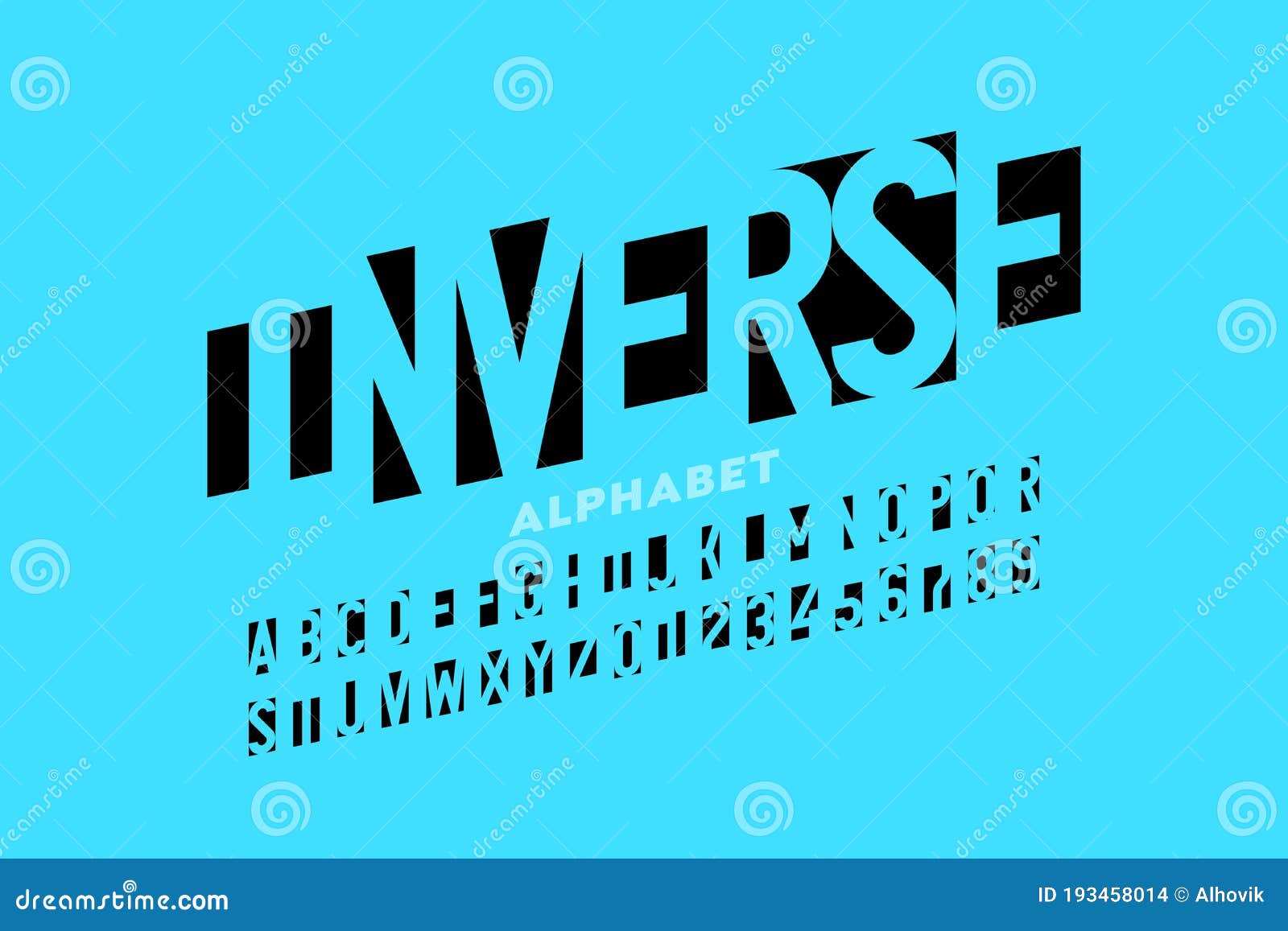 Negative space style font stock vector. Illustration of alphabetical ...