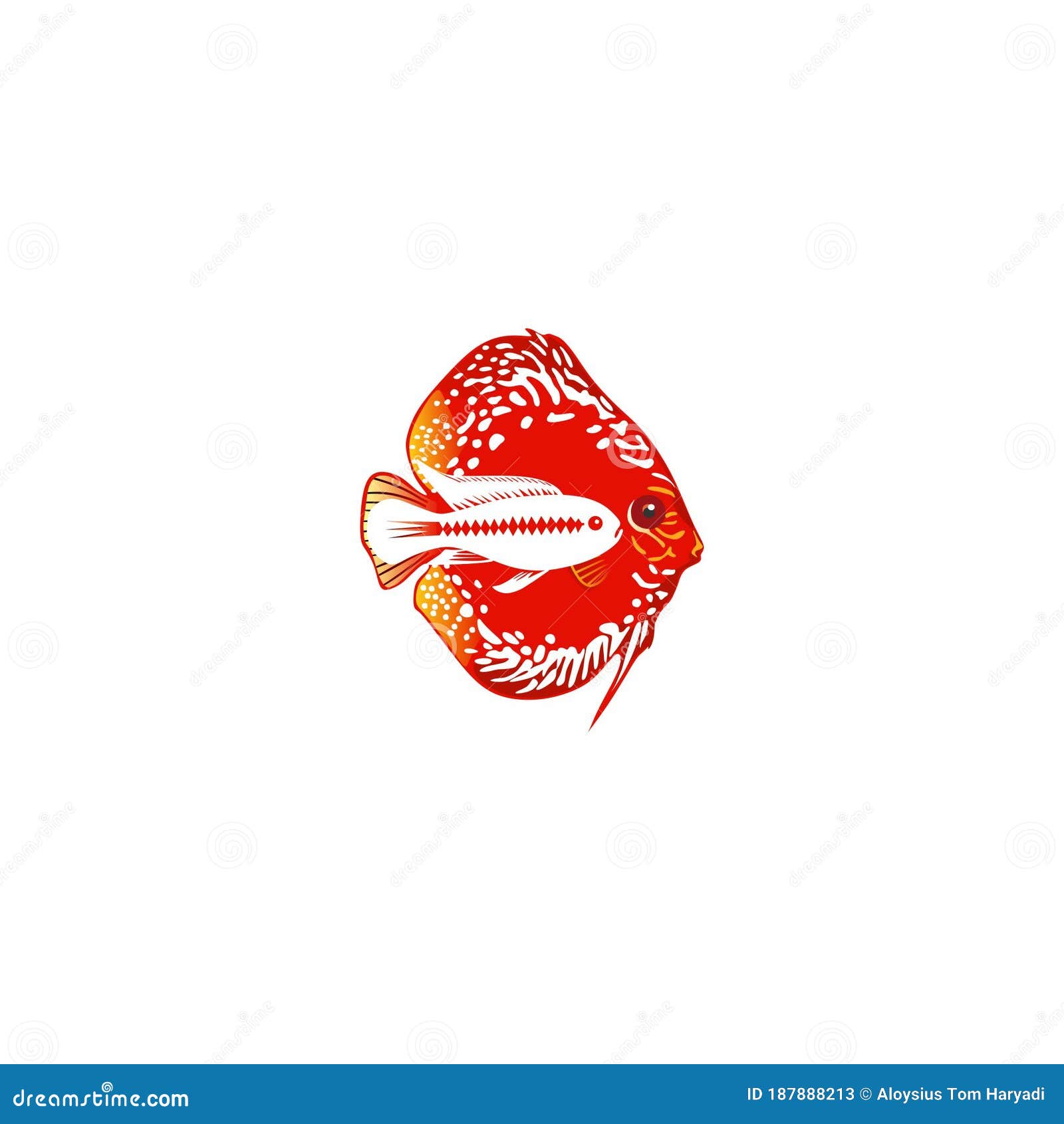 Negative Space Two Fish Illustration Stock Vector - Illustration of ...
