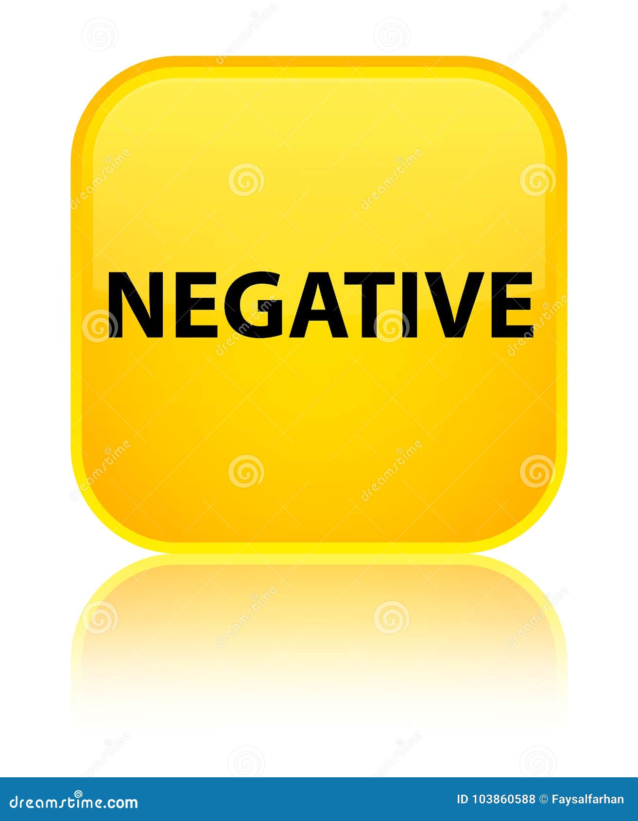 Negative Special Yellow Square Button Stock Illustration - Illustration ...