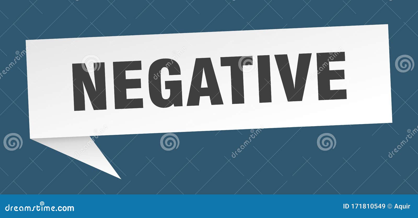 Negative Speech Bubble. Negative Ribbon Sign Stock Vector ...