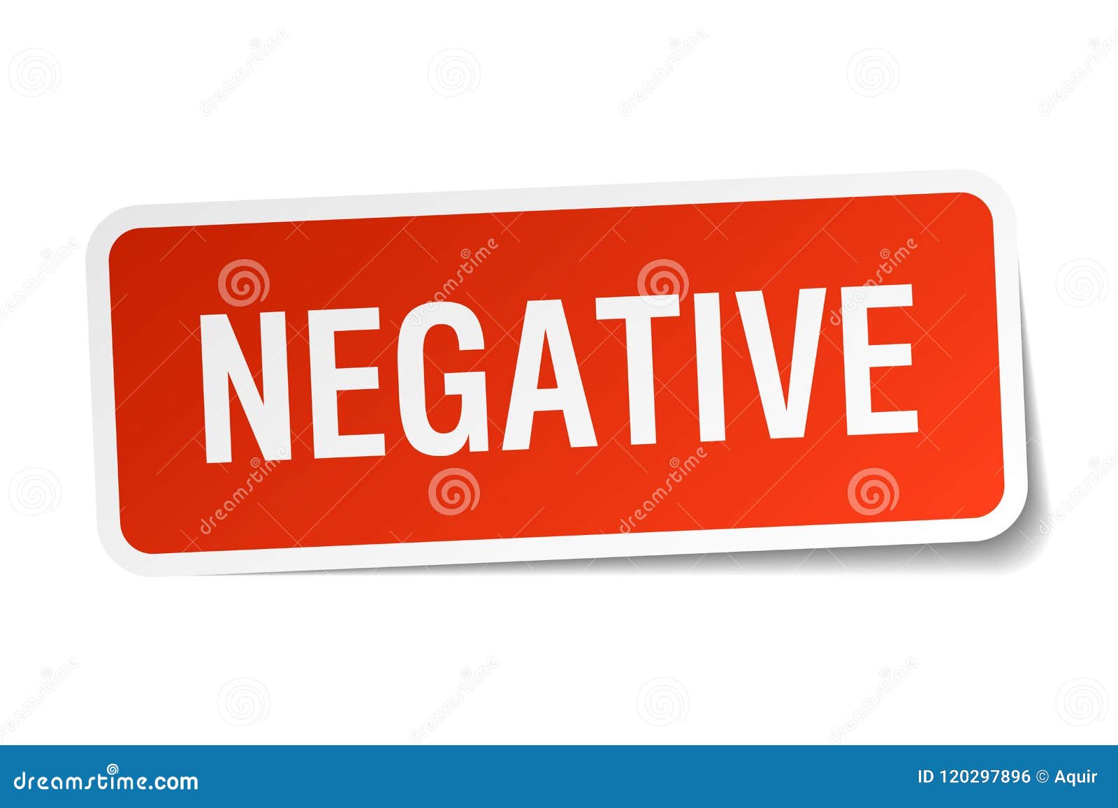 Negative sticker stock vector. Illustration of isolated - 120297896