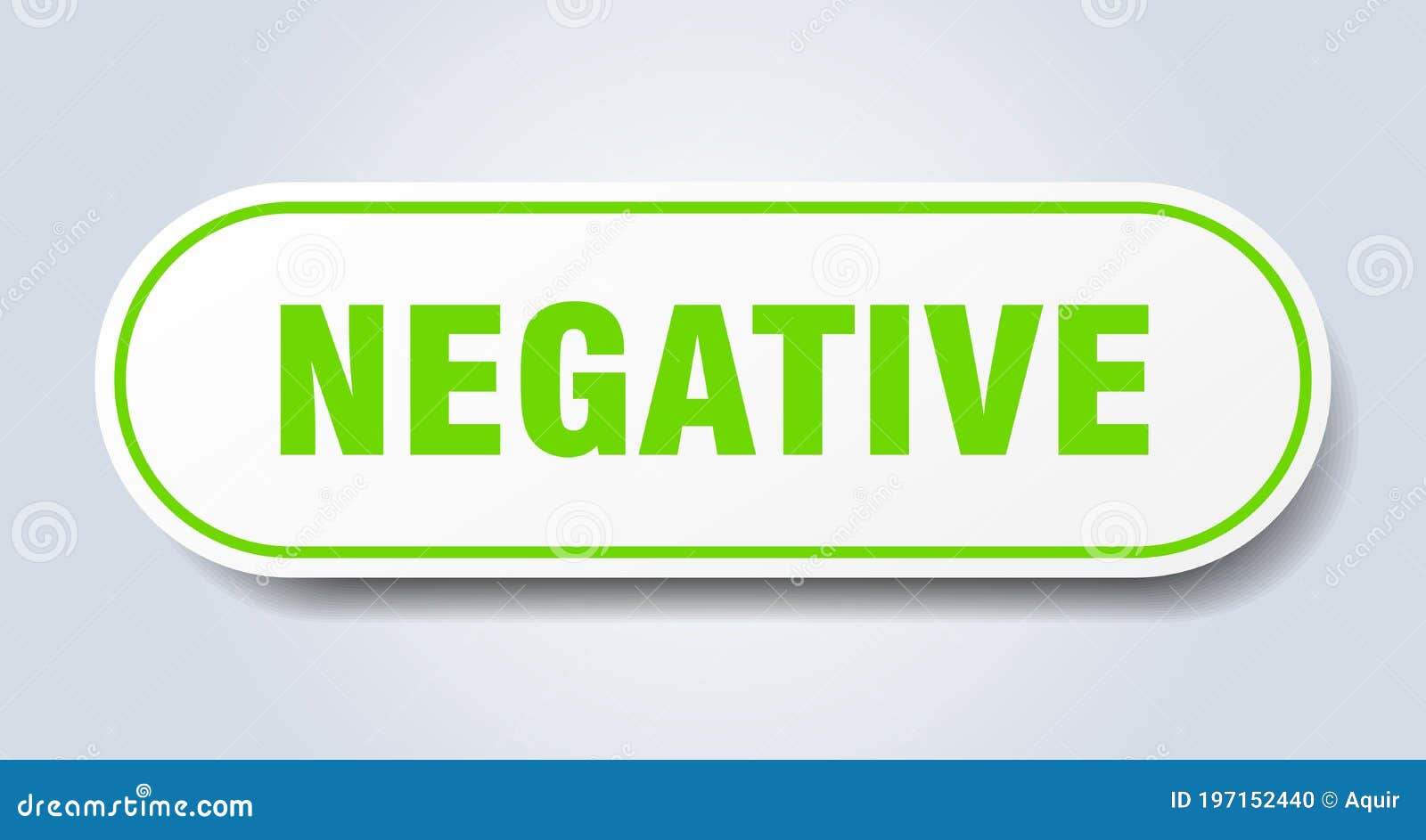 Negative sticker. stock vector. Illustration of rounded - 197152440