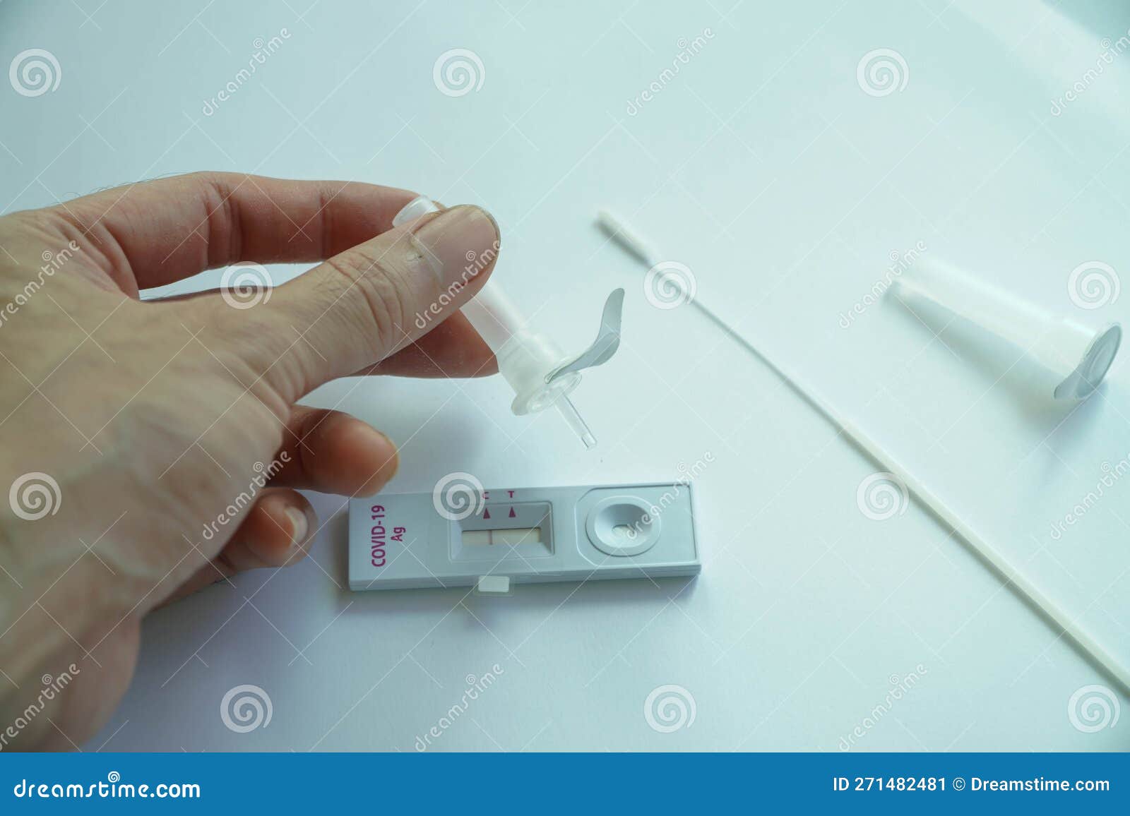 Negative Test Result Using Home Screening Machine for COVID-19 Stock ...