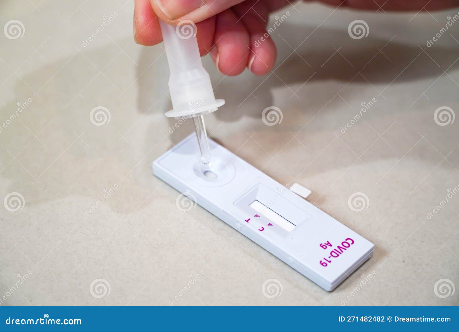 Negative Test Result Using Home Screening Machine for COVID-19 Stock ...