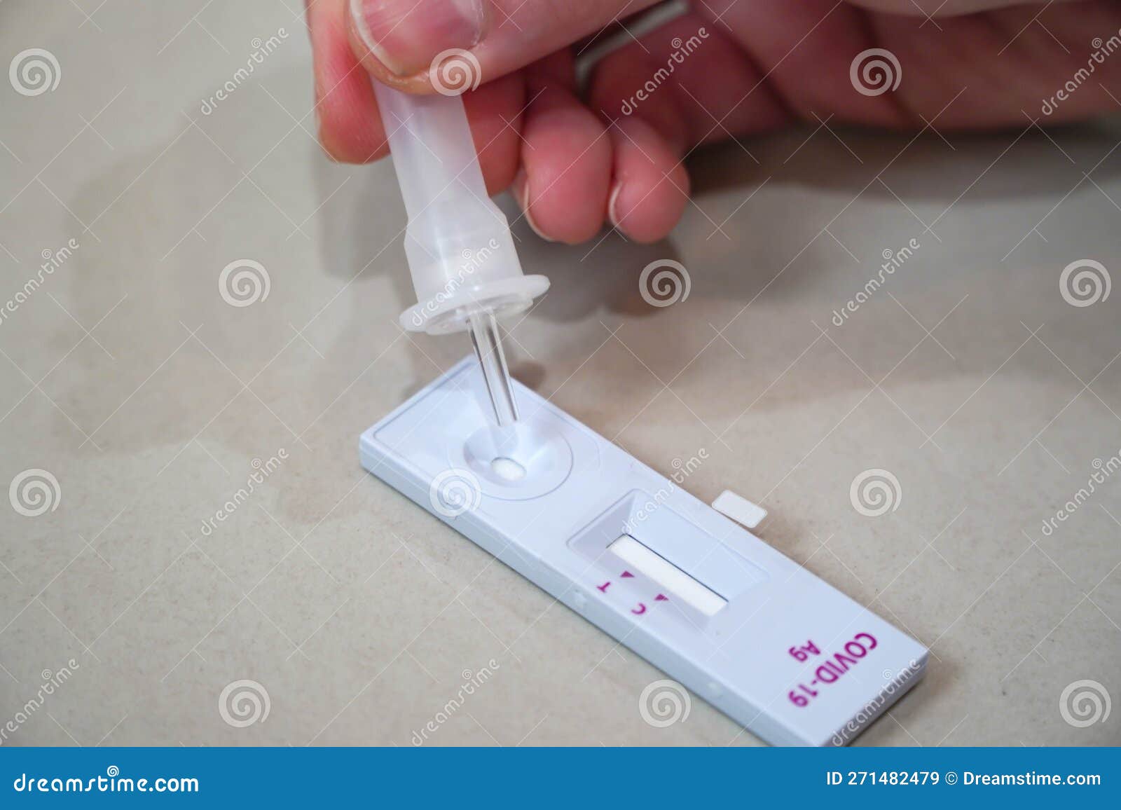 Negative Test Result Using Home Screening Machine for COVID-19 Stock ...