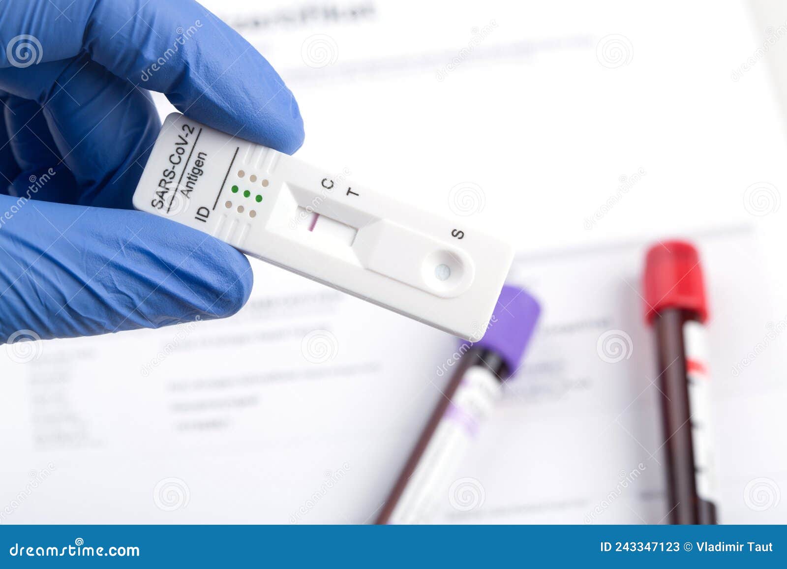 Negative Test Result by Using Rapid Test Device for COVID-19 Stock ...