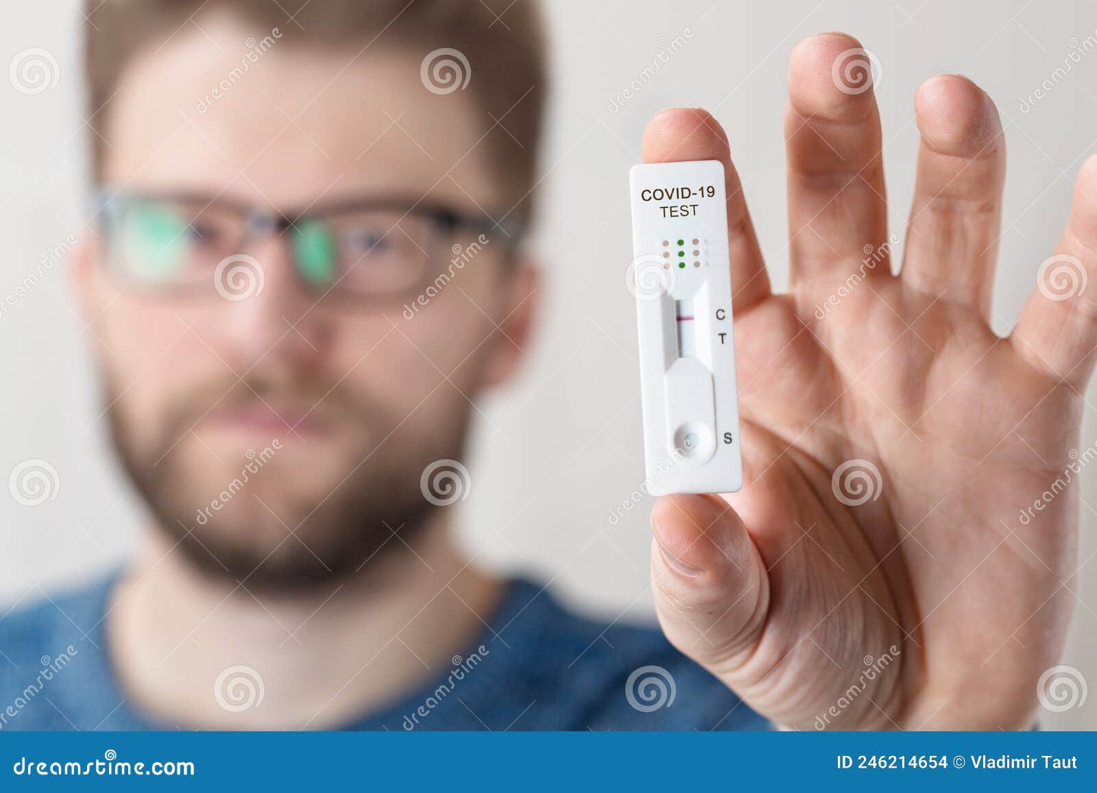 Negative Test Result by Using Rapid Test Device for COVID-19 Stock ...