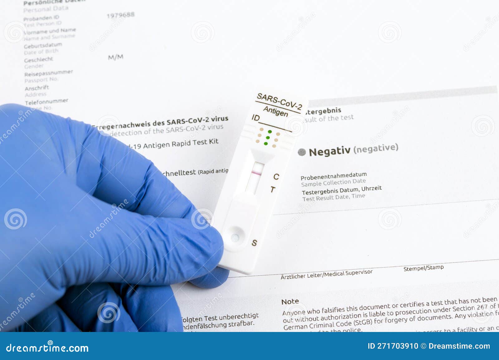 Negative Test Result by Using Rapid Test Device for COVID-19 Stock ...