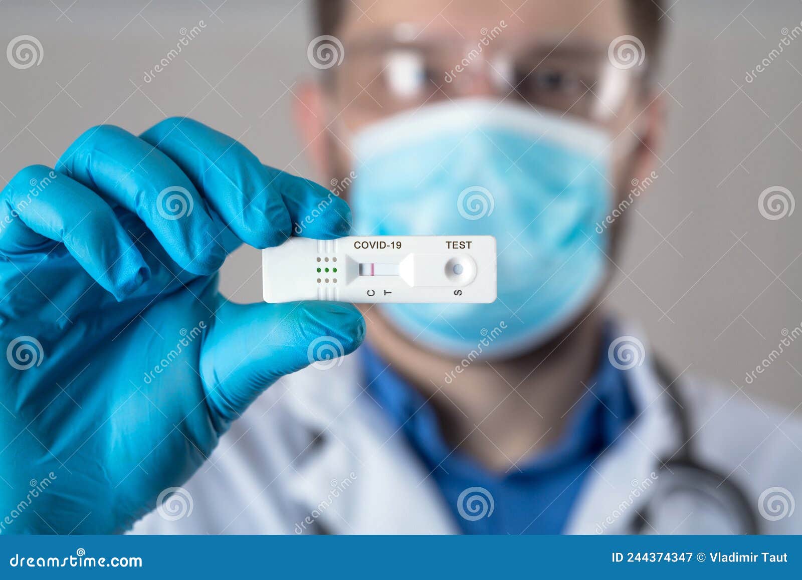 Negative Test Result by Using Rapid Test Device for COVID-19 Stock ...