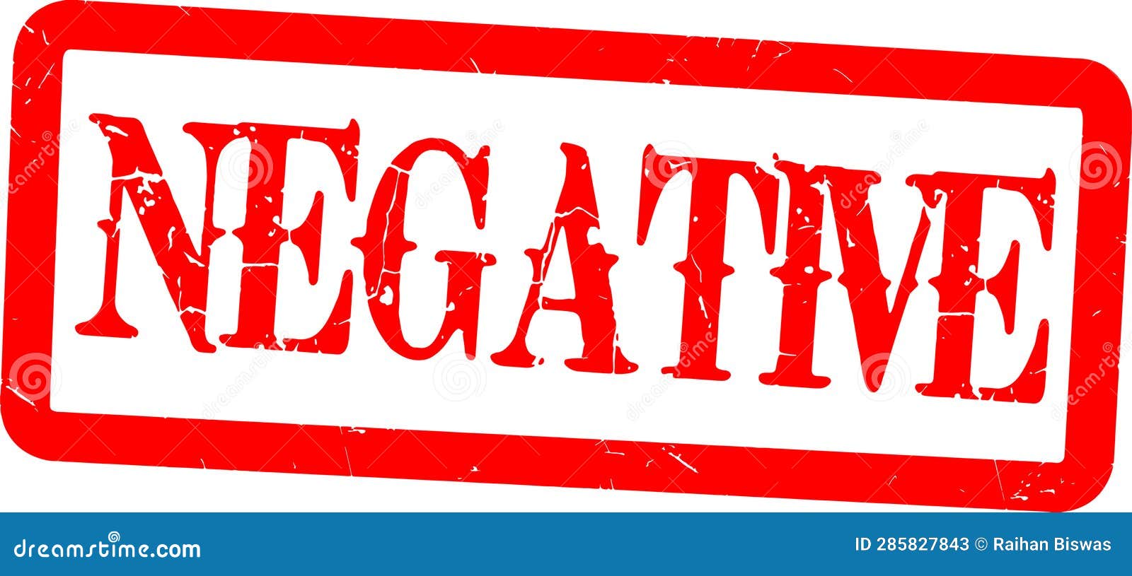 Negative Text Distressed Stamp Vector Illustration Stock Vector ...