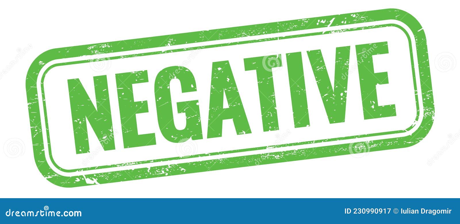 NEGATIVE Text on Green Grungy Vintage Stamp Stock Illustration ...