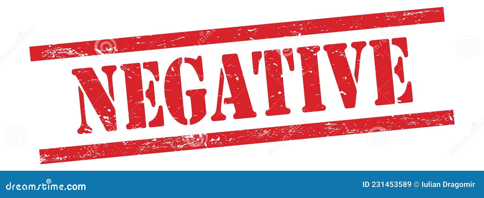 NEGATIVE Text on Red Grungy Lines Stamp Stock Illustration ...