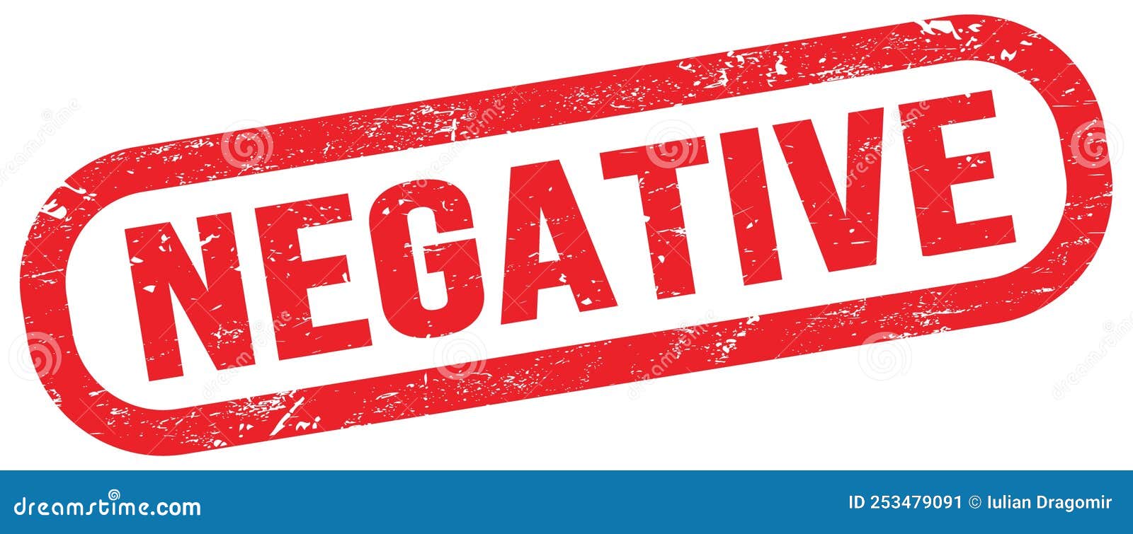 NEGATIVE, Text Written on Red Stamp Sign Stock Illustration ...