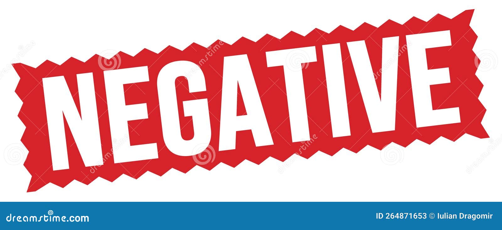 NEGATIVE Text Written on Red Stamp Sign Stock Illustration ...
