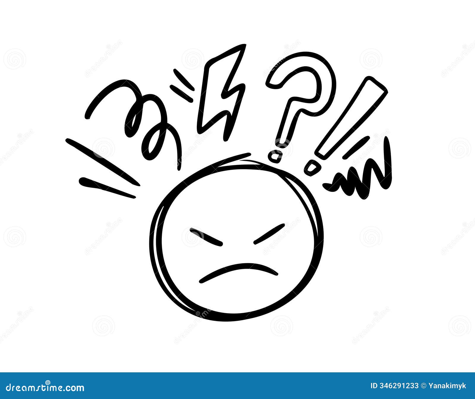 Negative Thinking, Bad Experience Feedback Hand Drawn Icon, Unhappy ...