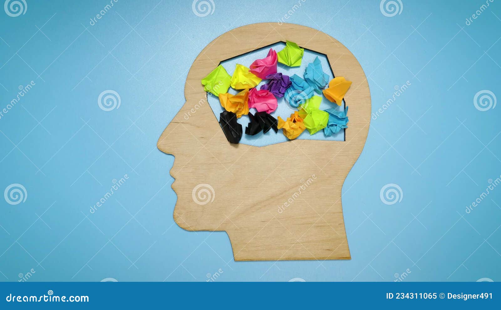 Negative Thoughts and Depression Concept. Changing Color and Black ...