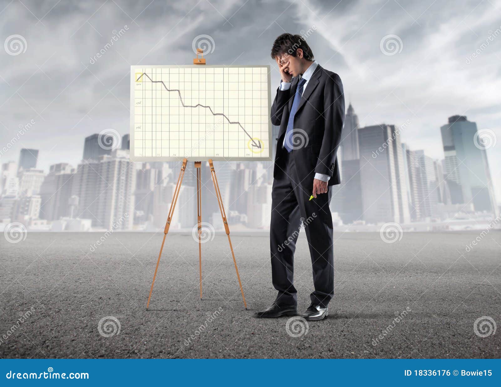 Negative trend stock photo. Image of caucasian, statistics - 18336176