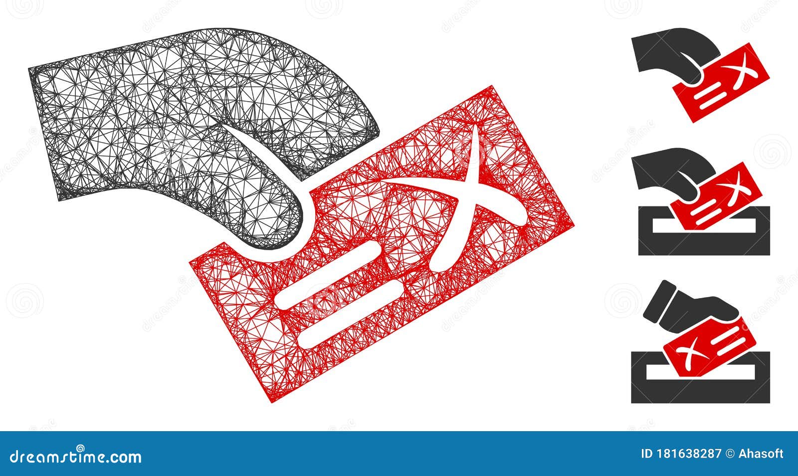 Negative Vote Polygonal Web Vector Mesh Illustration Stock Illustration ...