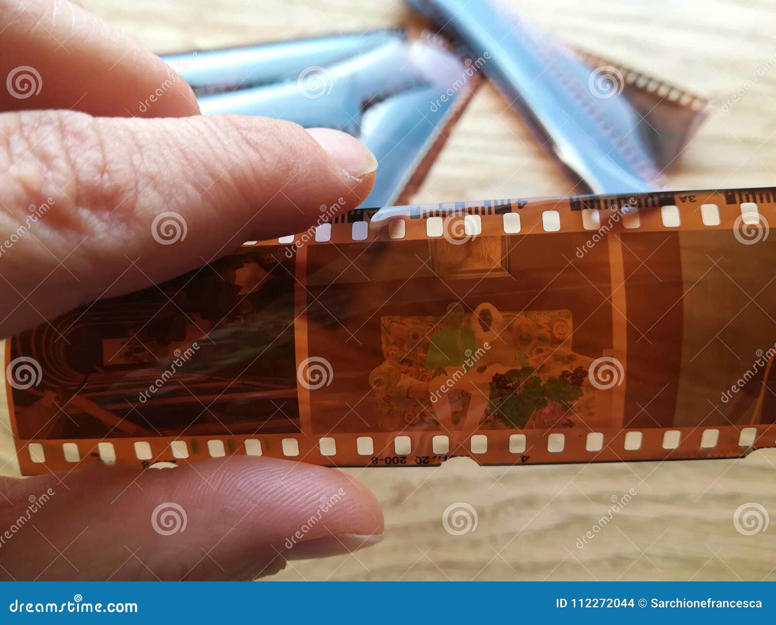 Old Negatives Of Analog Photography By Passing Them To Slides Stock ...