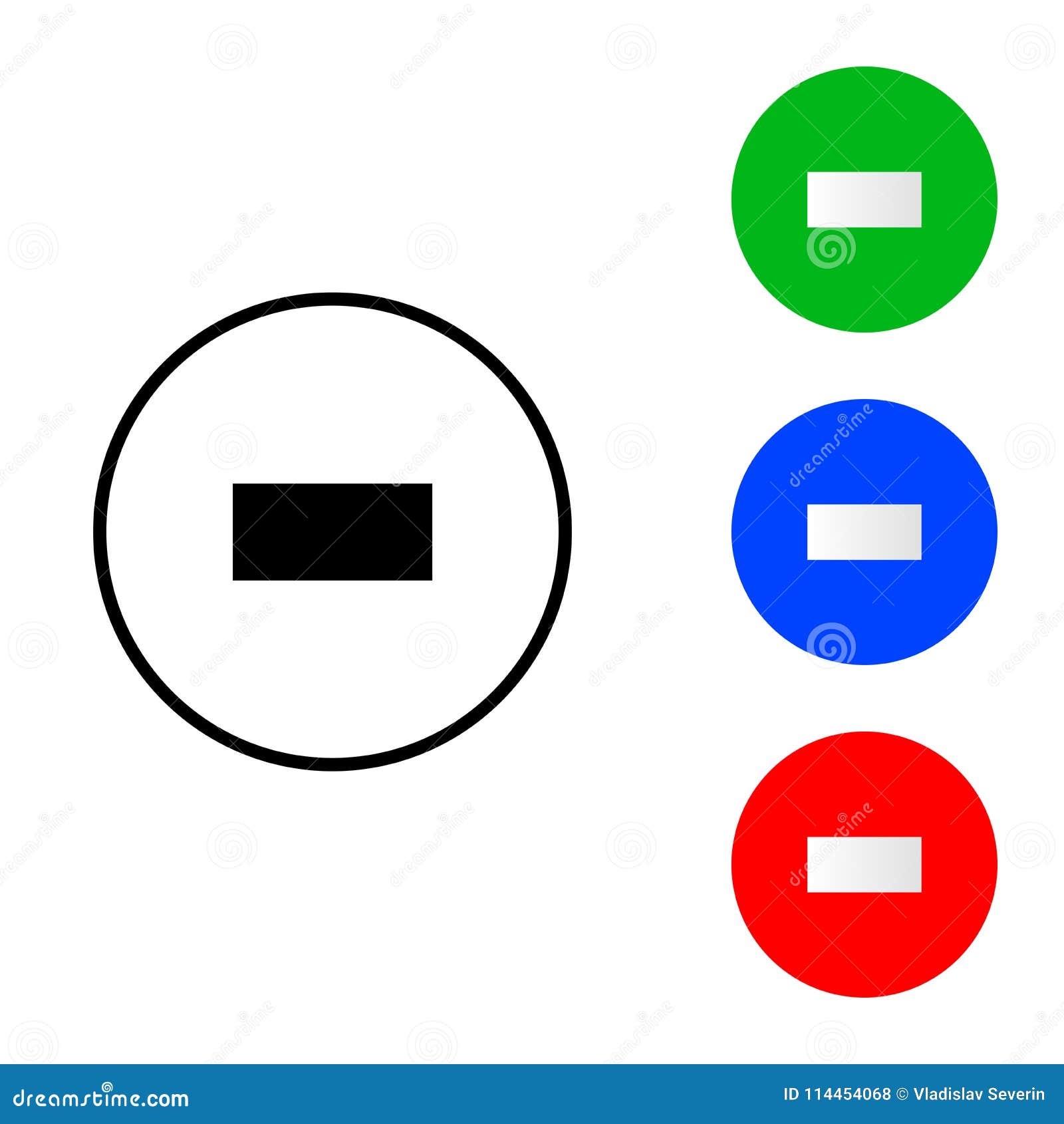 Negatives Symbol stock abbildung. Illustration von rand - 114454068