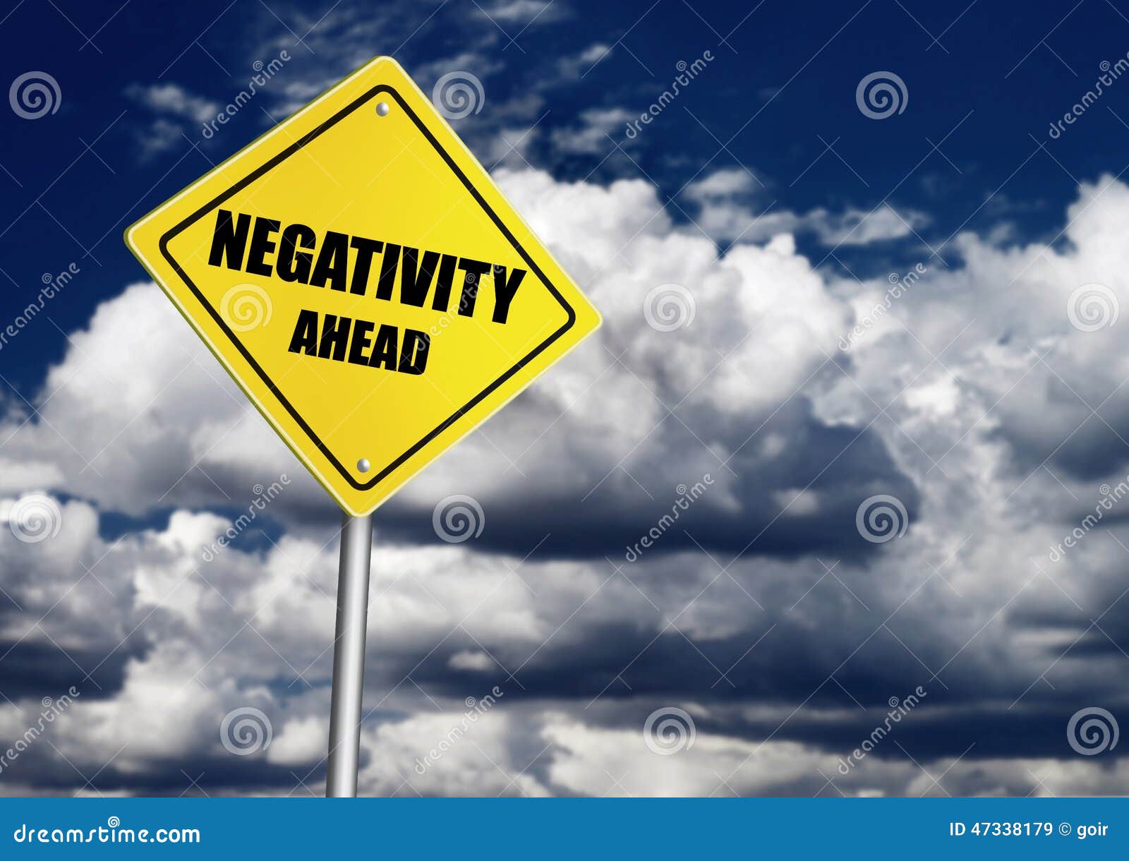Negativity ahead sign stock image. Image of road, crisis - 47338179