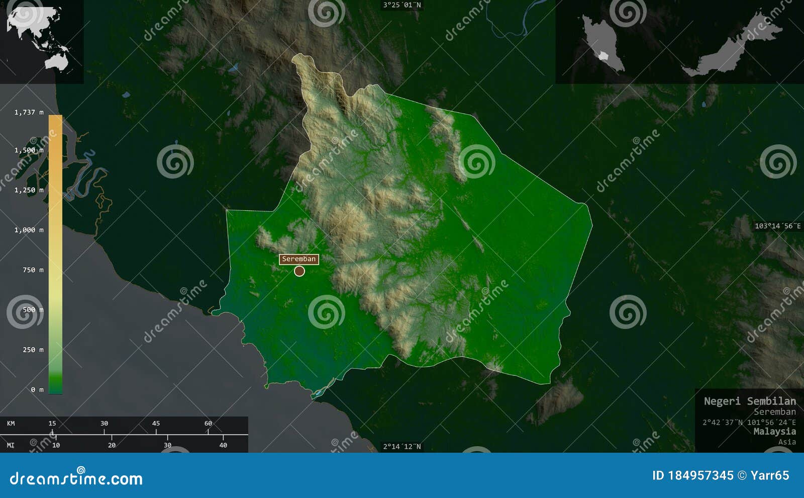 Negeri Sembilan, Malaysia - Composition. Physical Stock Illustration ...