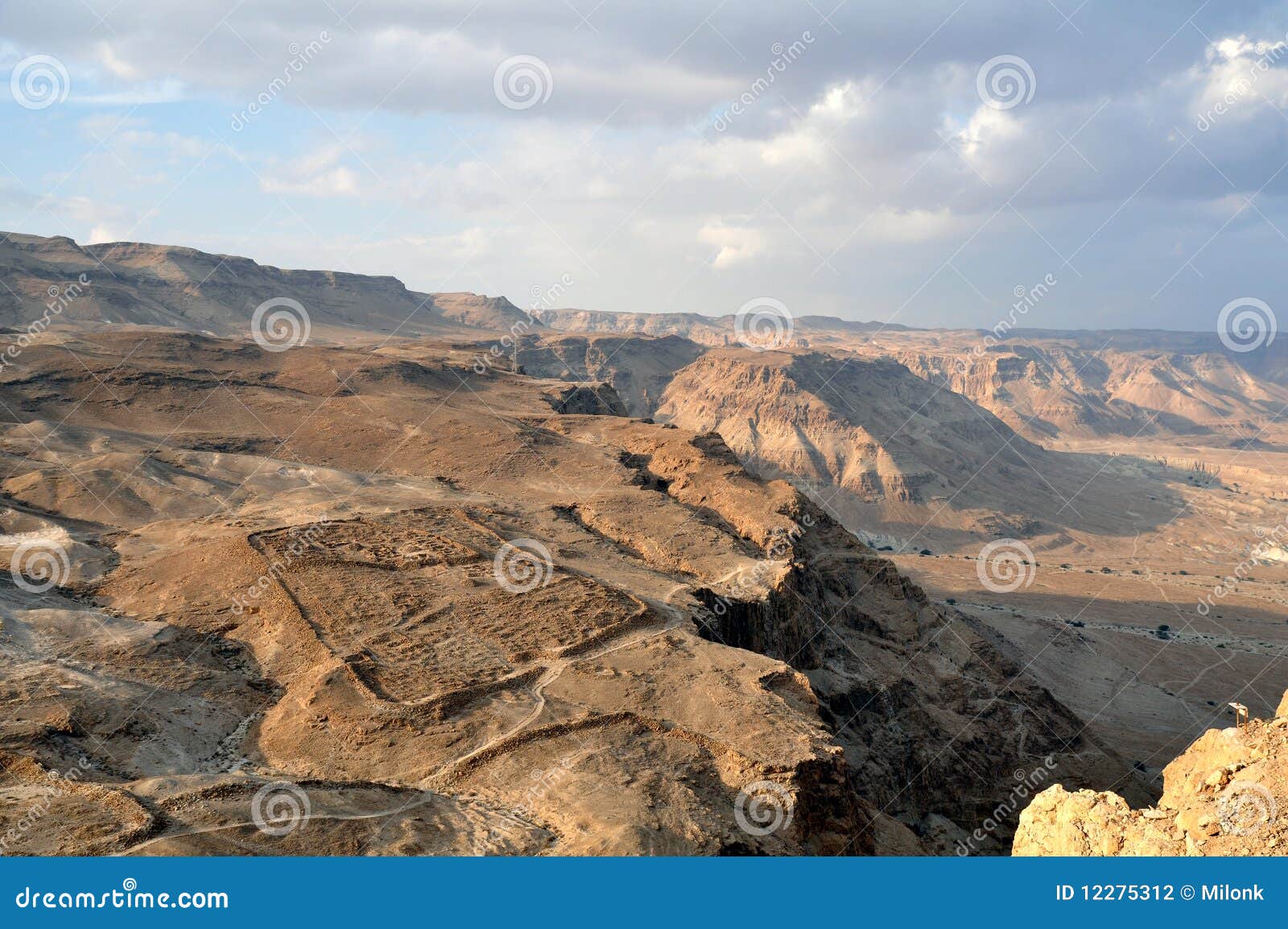 Negev Desert - View from Masada Stock Photo - Image of national ...