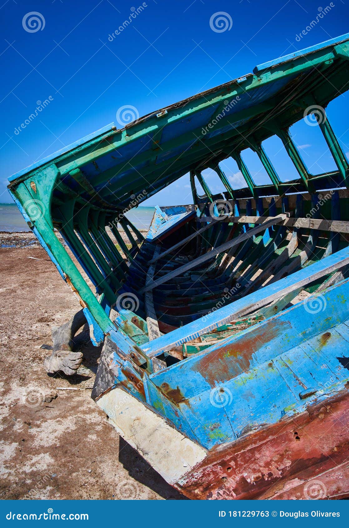 Neglected and Abandoned Ship on the Coast Stock Image - Image of nature ...