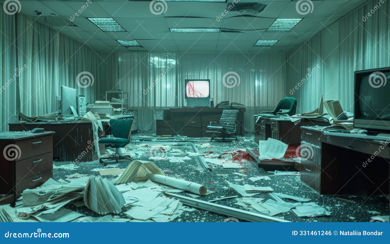 Clutter In Office On The Table. Unwound And Tangled Electrical Computer ...