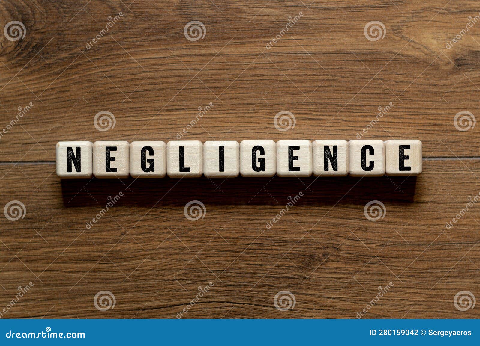Negligence - Word Concept on Building Blocks, Text Stock Photo - Image ...
