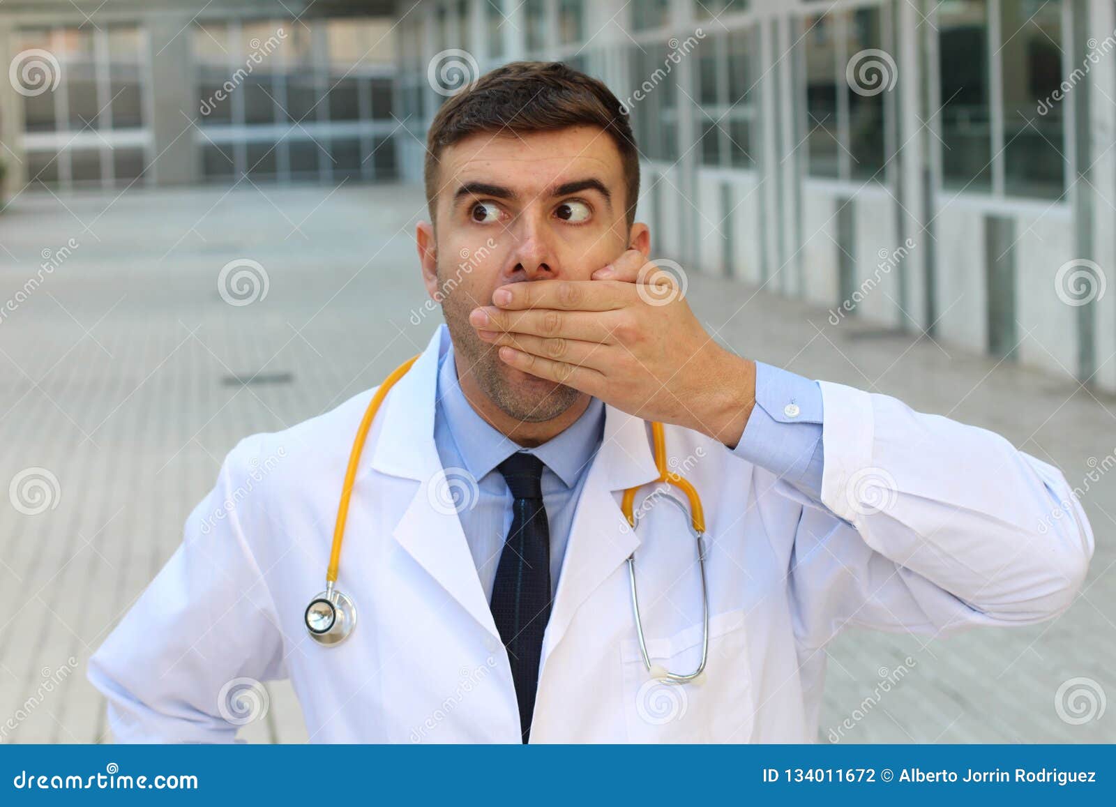 Negligent Doctor Realising an Error Stock Photo - Image of gesture ...