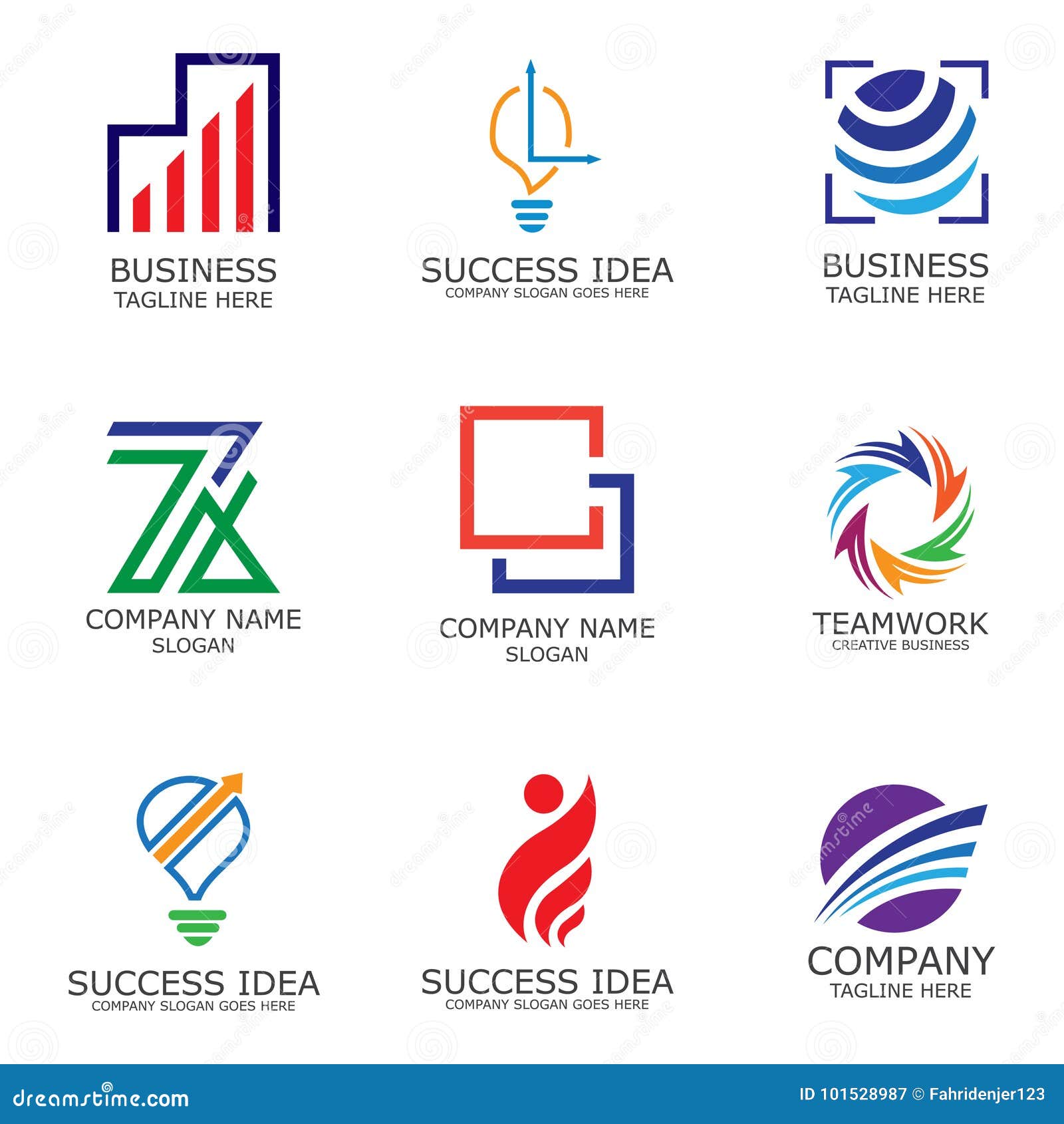 Negocio Logo Vector stock de ilustración. Ilustración de sano - 101528987