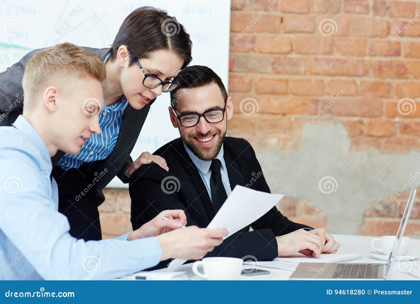 Negotiating stock photo. Image of group, businessman - 94618280