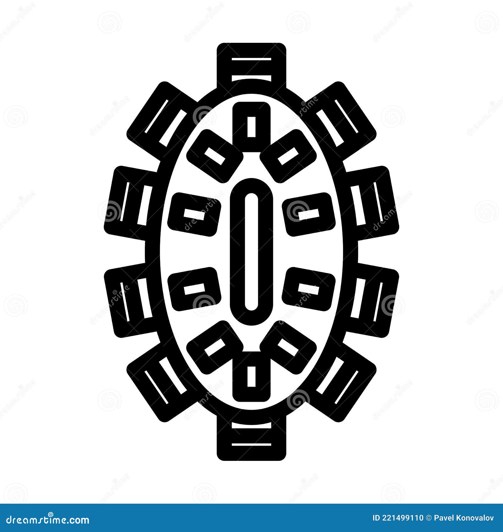 Negotiating Table Icon stock vector. Illustration of concept - 221499110