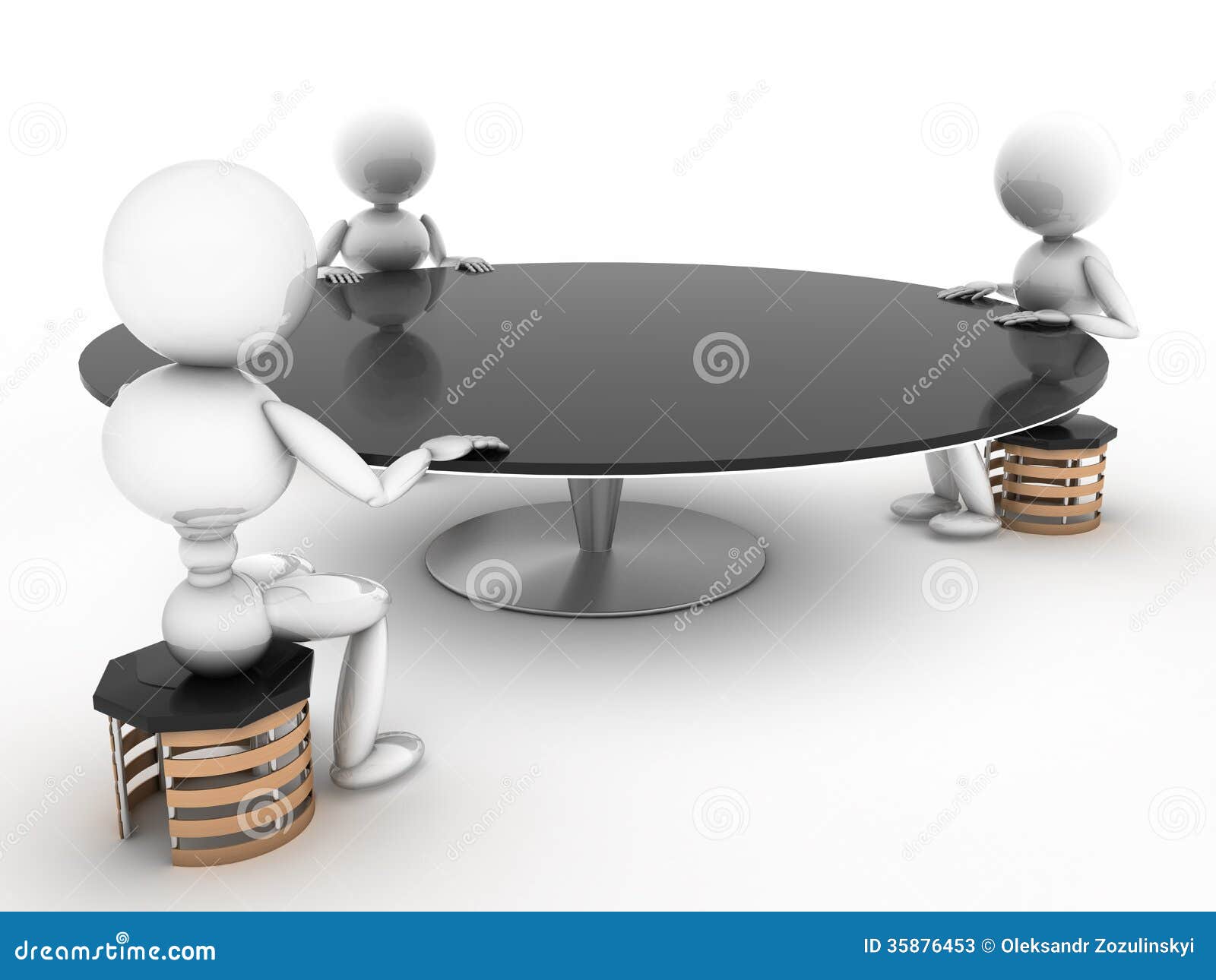 Negotiating Table With People #3 Stock Photos - Image: 35876453