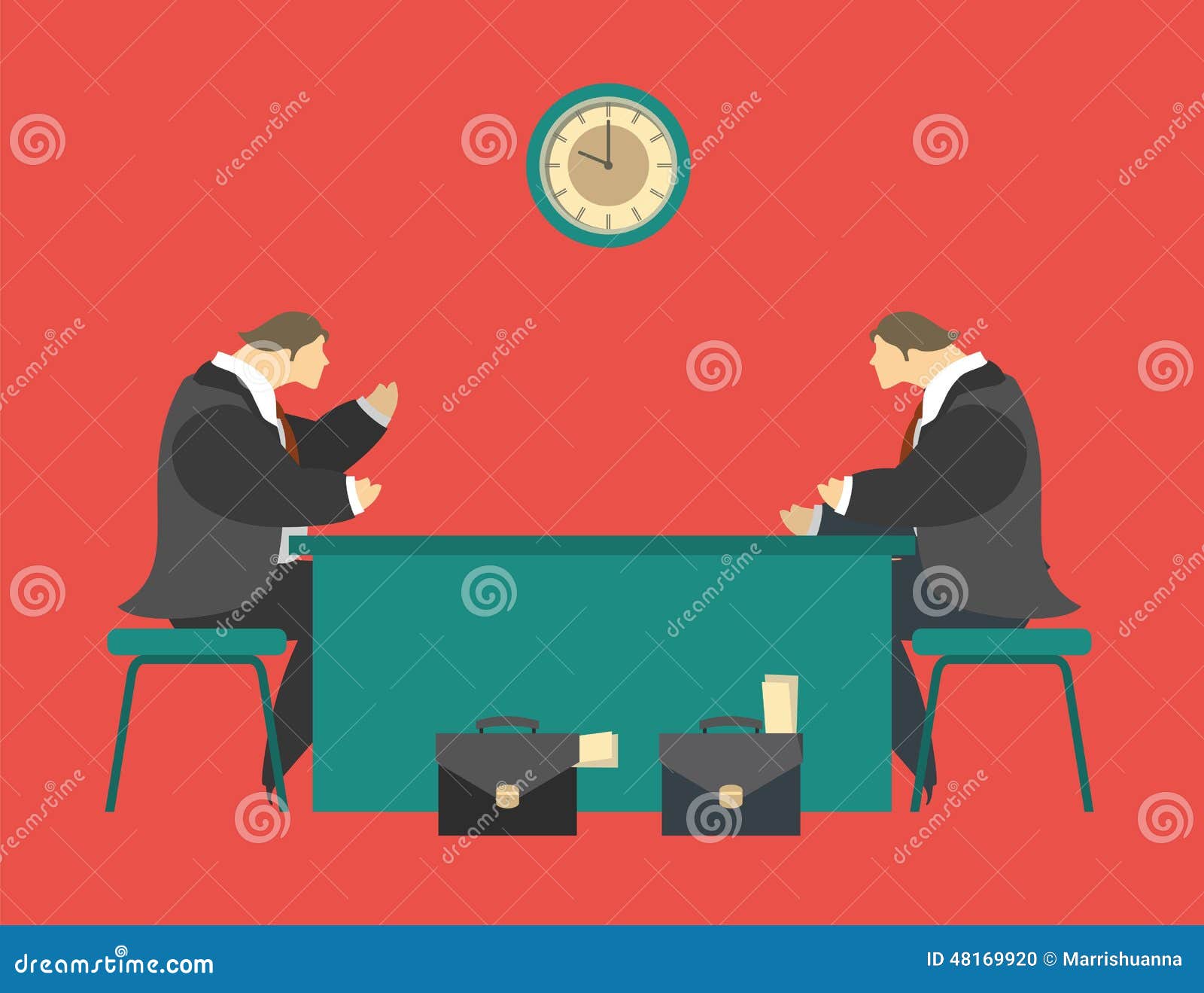 Negotiating Table stock vector. Illustration of business - 48169920