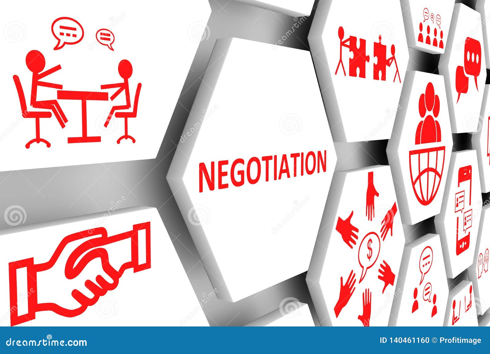 NEGOTIATION Concept Cell Background Stock Illustration - Illustration ...