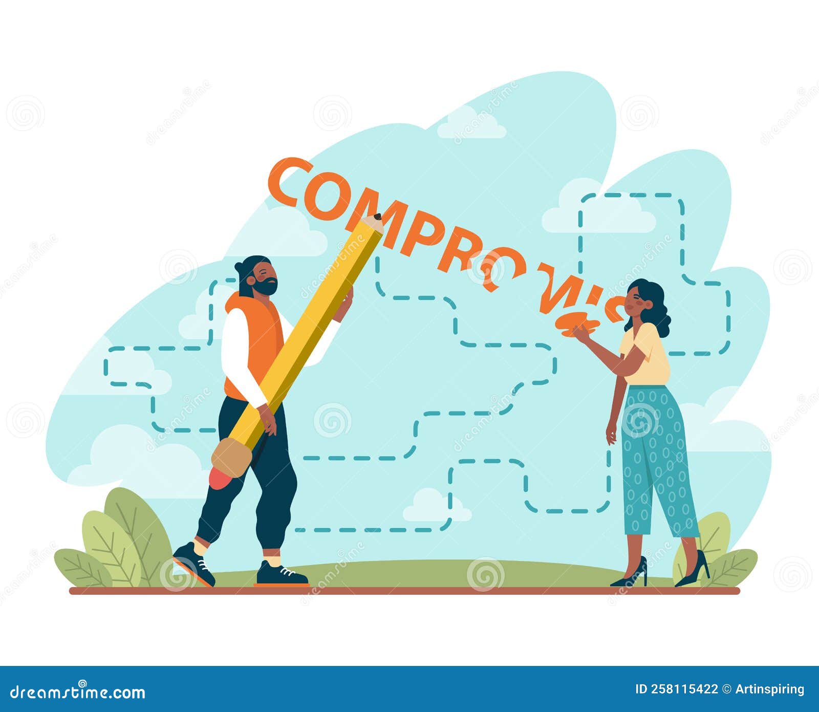 Negotiation Concept. Opposite Opinions, Directions, Interests Stock ...