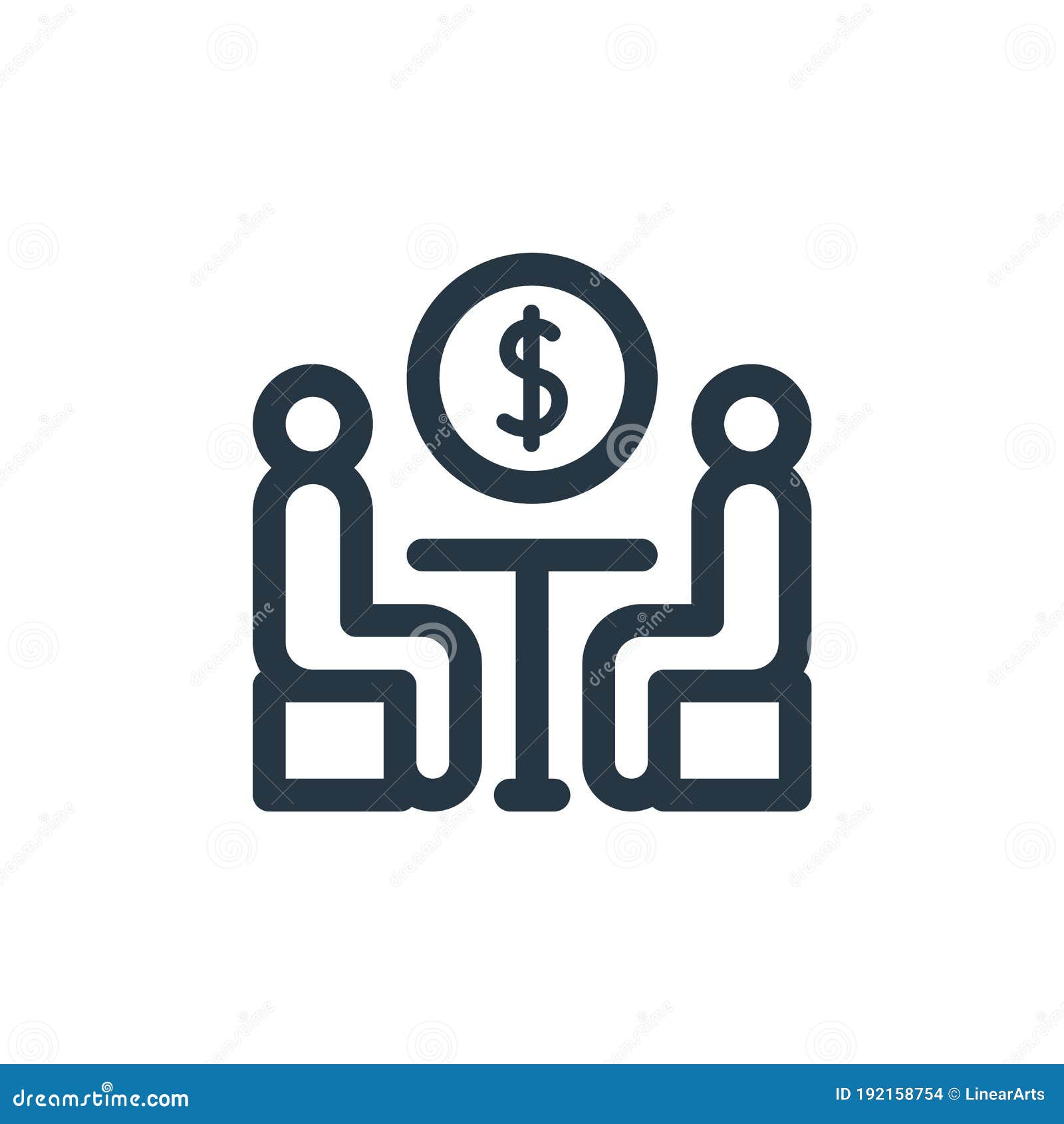 Negotiation Icon Vector from Business Administration Concept. Thin Line ...
