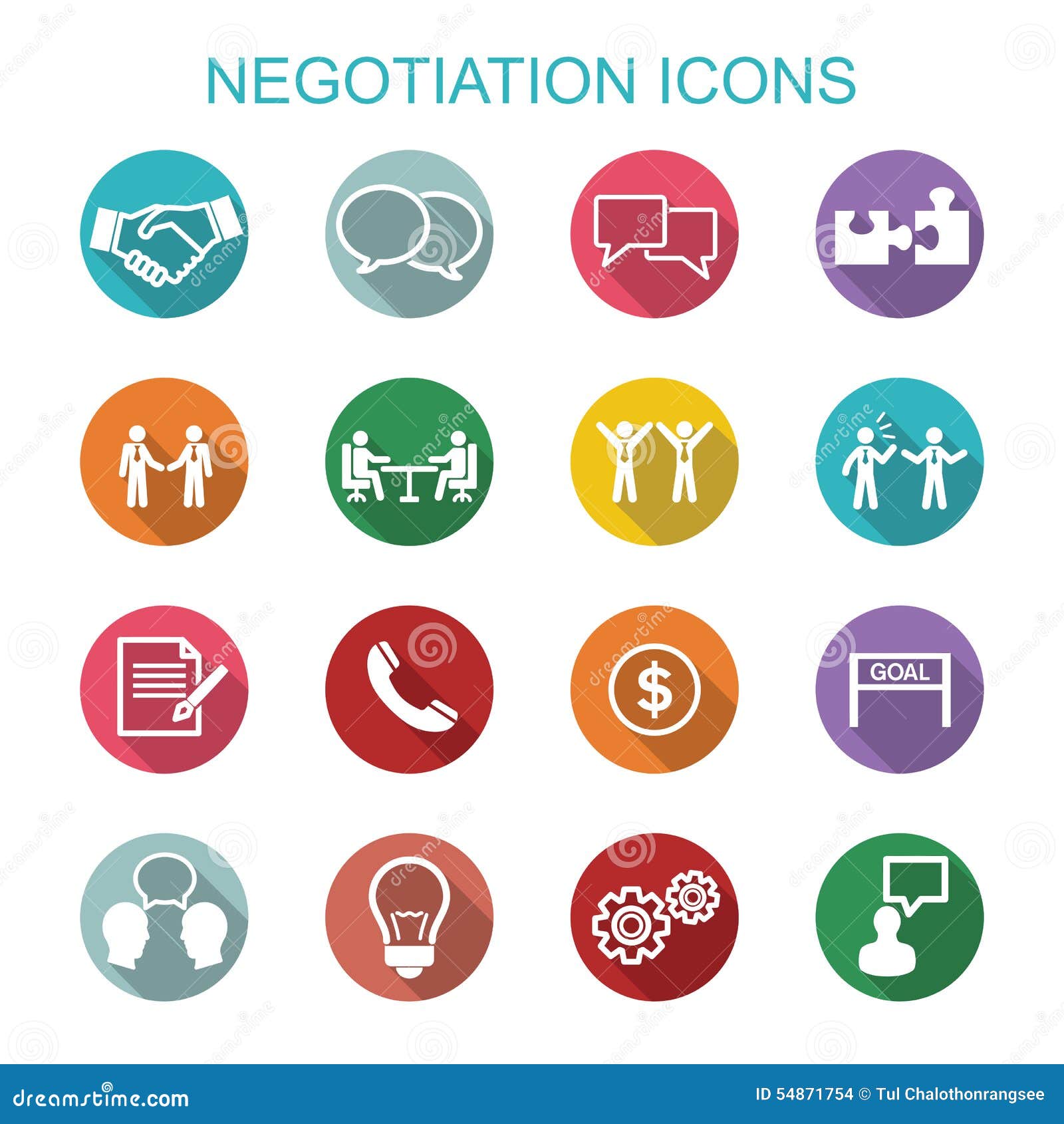 Negotiation icons stock vector. Illustration of idea - 54871754